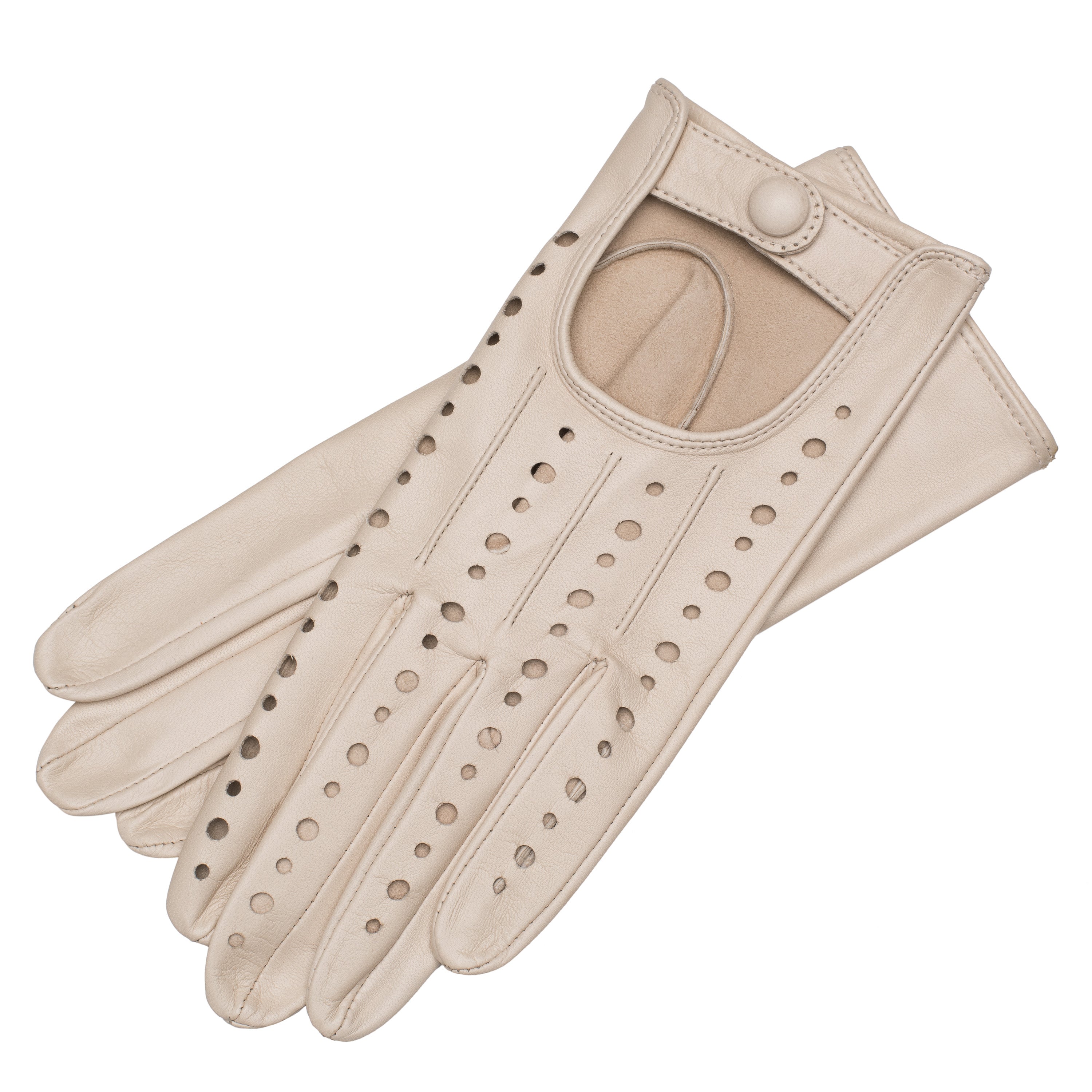 Rimini Women s Cream Leather Driving Gloves