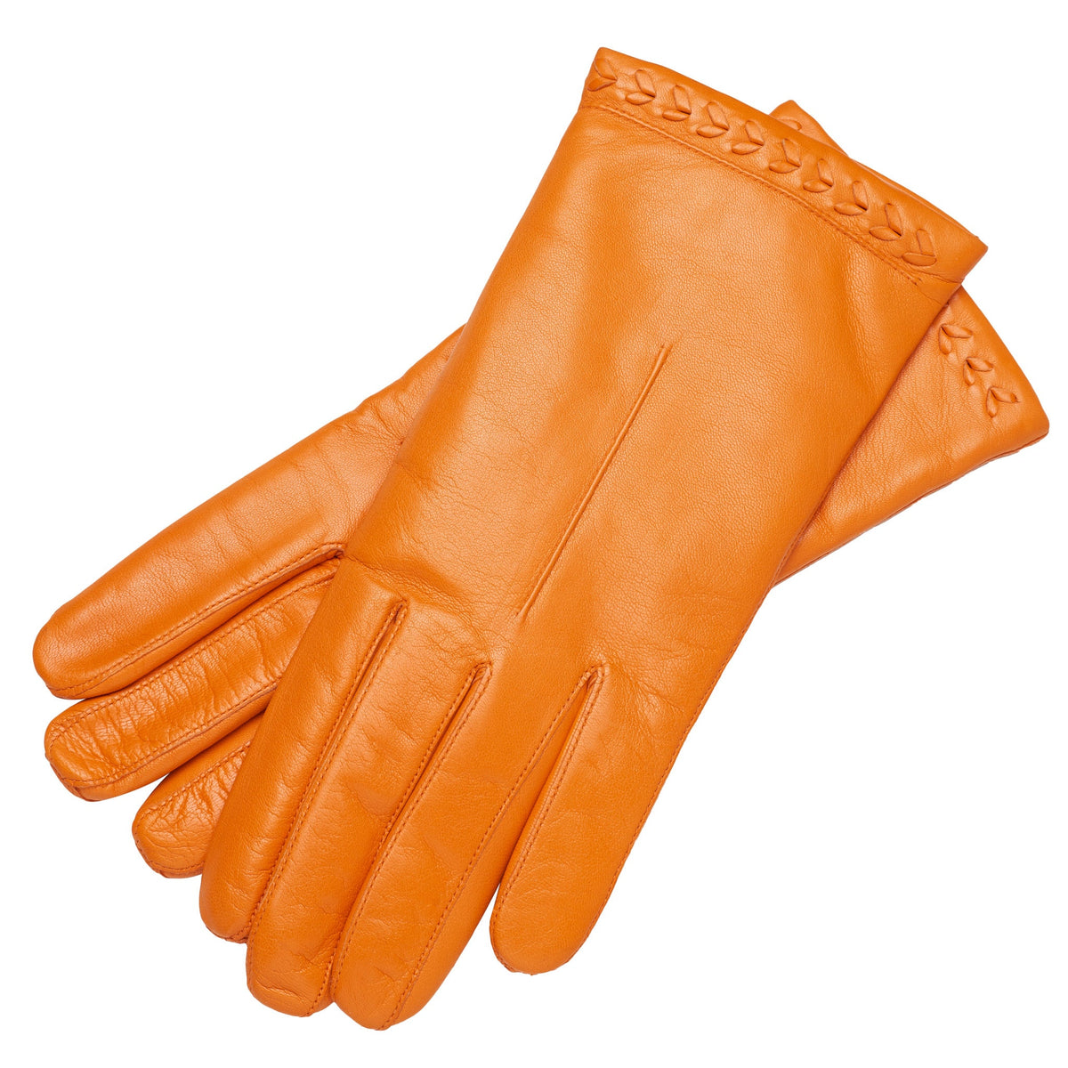 Ferrara Orange Leather Gloves – Handmade Leather Gloves